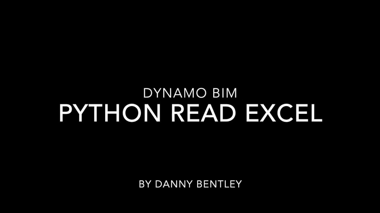 DynamoBIM Python Beginner Read Excel