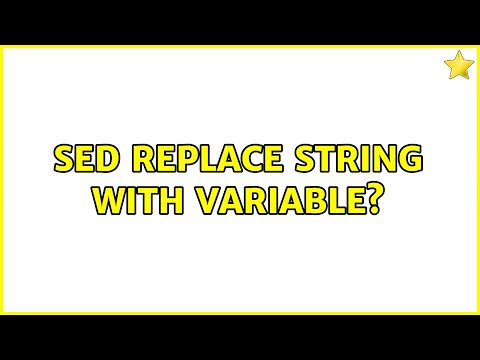 Sed replace string with variable?