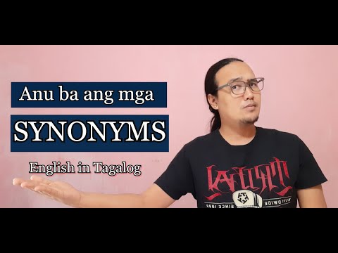 Synonym - English in Tagalog - Vocabulary series