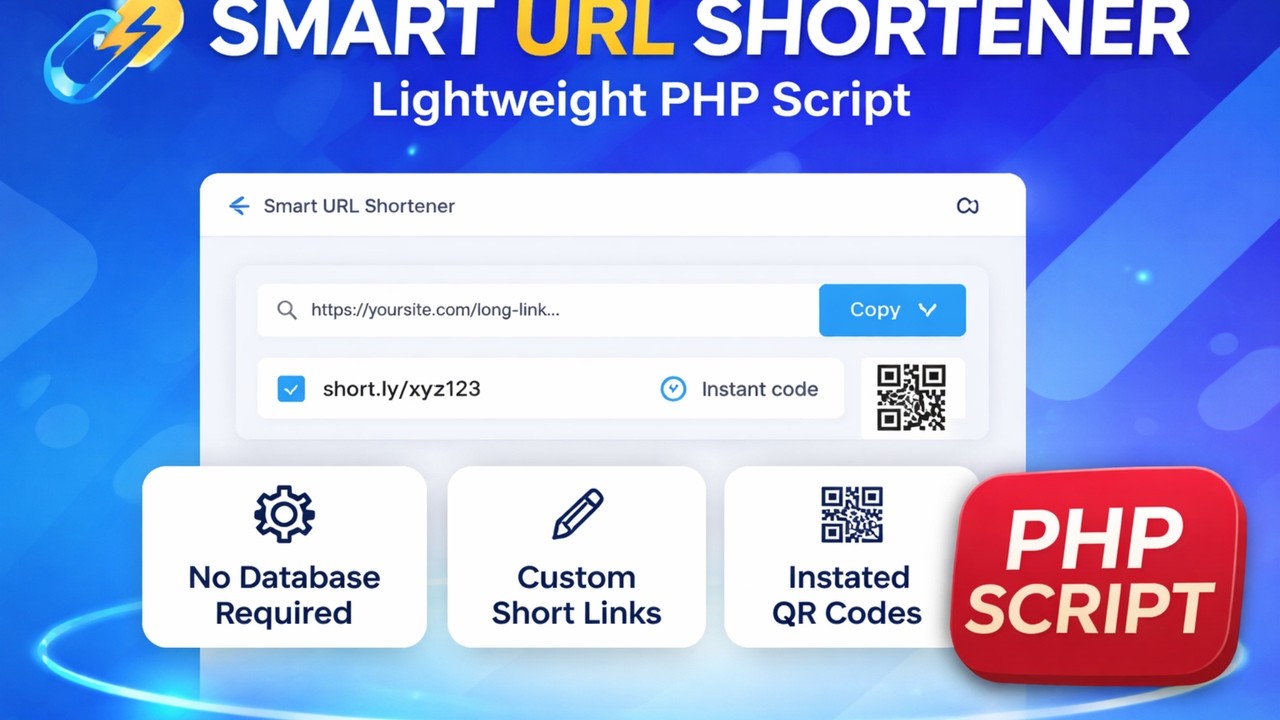 Smart URL Shortener PHP Script | Generate QR codes PHP Script | Phpscriptsonline.com