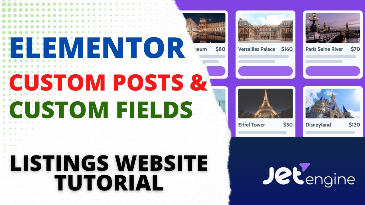 Elementor Custom Post Type &  Custom Fields For Listings Website | CrocoBlock JetEngine Tutorial