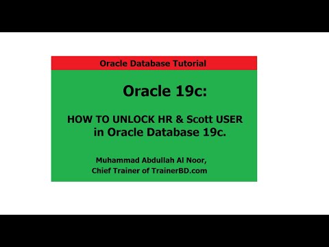 003-Oracle 19c HOW TO UNLOCK HR AND SCOTT USER in Oracle Database 19c