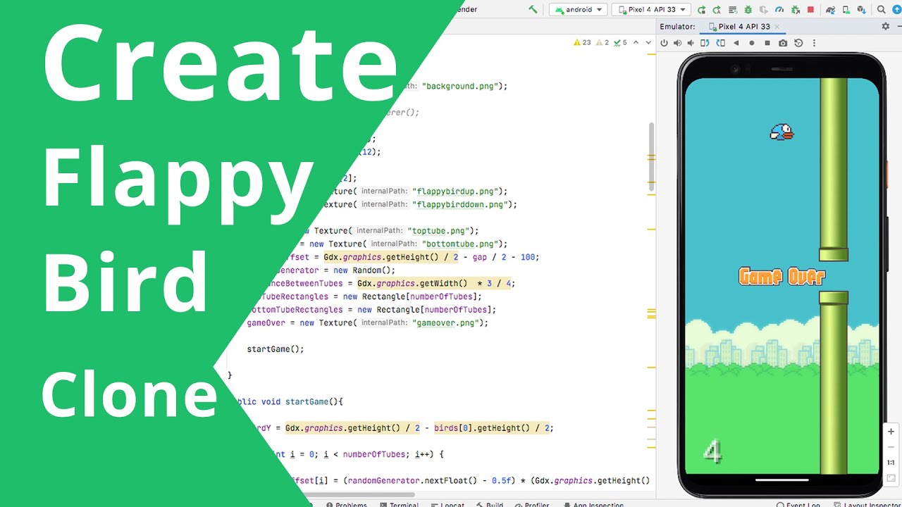 Let's build Flappy Bird clone in Android Studio (Complete Tutorial)