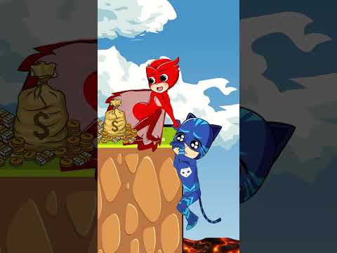 Lava Pit Challenge PJ Mask Family Vs TV Family #animation #funny#shorts #skibiditoilet #pjmasks