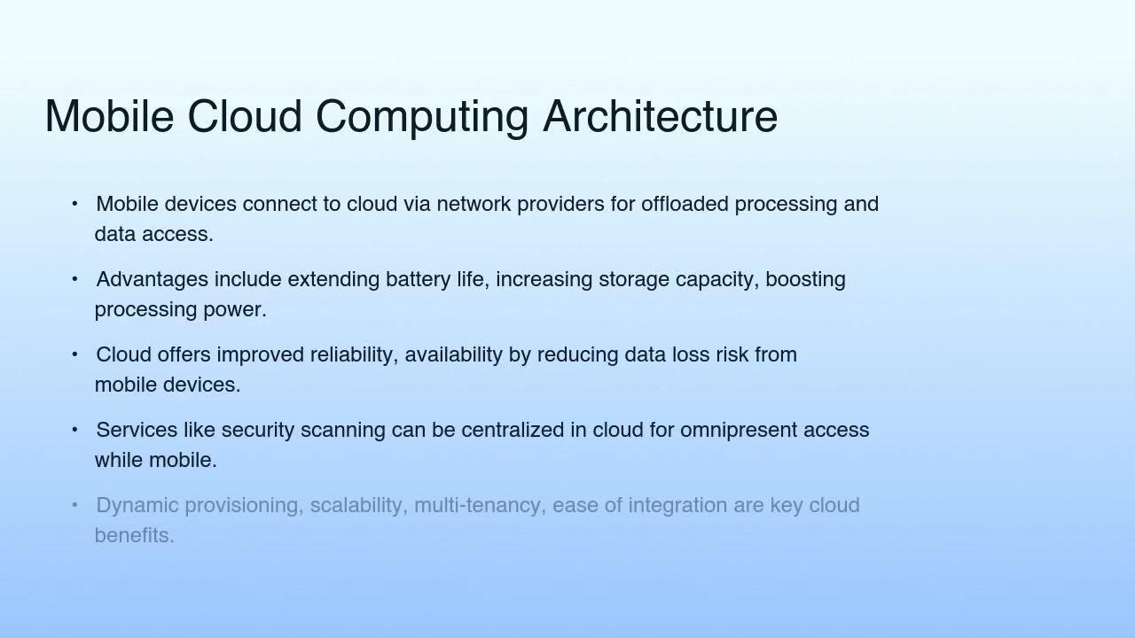 Mobile Cloud Computing Architecture | Mobile Cloud Computing -I