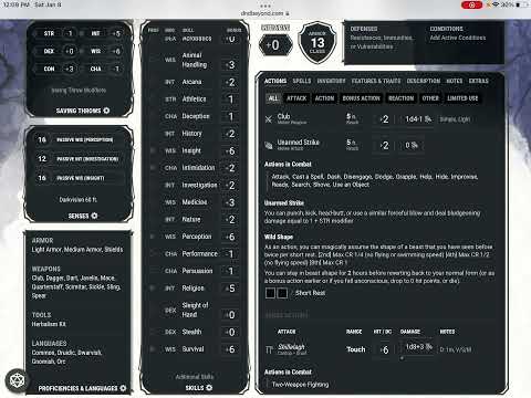 DnDBeyond Character Sheet Navigation for my newbie players