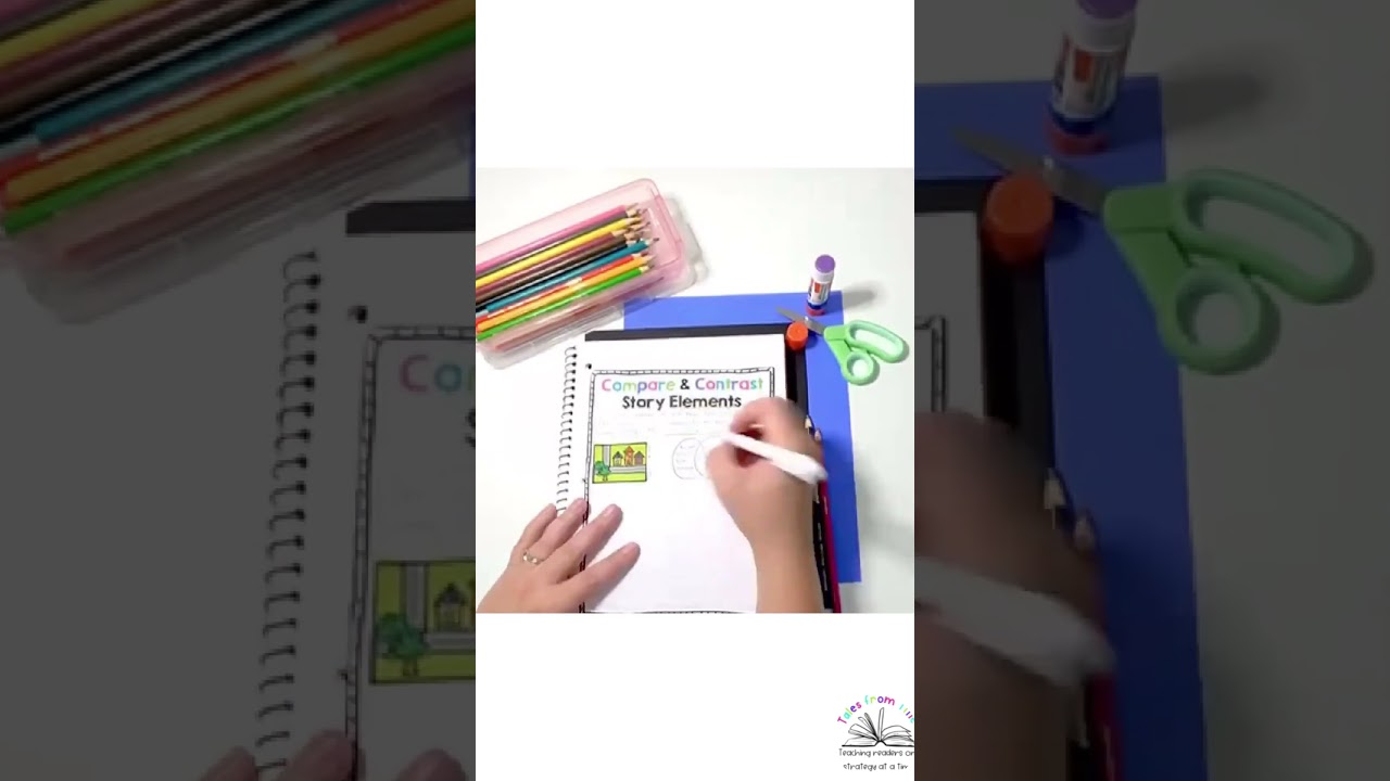 Compare and Contrast Story Elements Anchor Charts and Interactive Notebook Pages