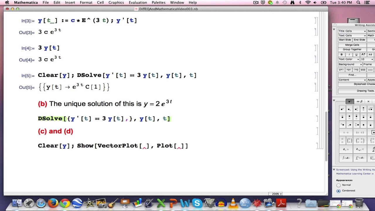Using Mathematica for ODEs, Part 3 (DSolve, VectorPlot...make a Slope Field for an Autonomous Eqn)