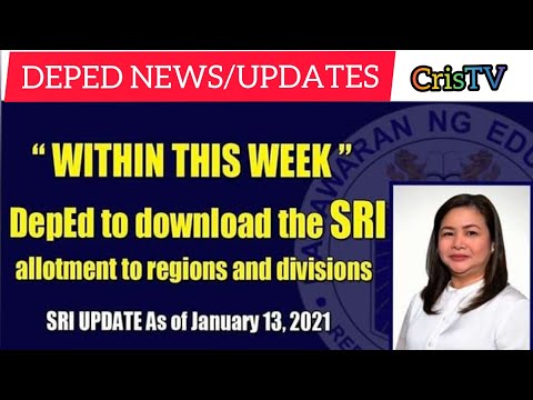 Update as of January 13, 2021: Release of 2020 SRI for DepEd This Week Na!