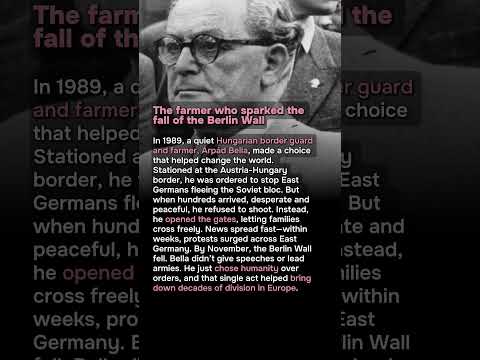 The farmer who sparked the fall of the Berlin Wall