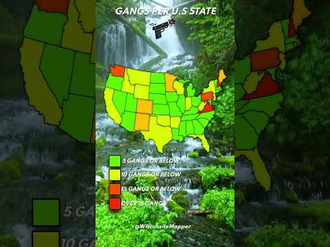 How many gangs are in your state? #geography #unitedstates #mapping #map #states