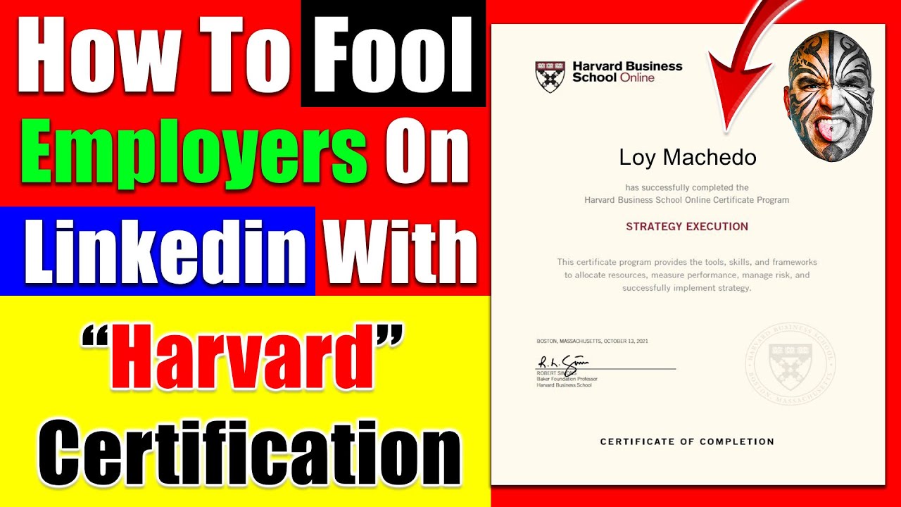 How To Fool Employers On Linkedin Claiming Harvard Business School Credentials - Video 5133