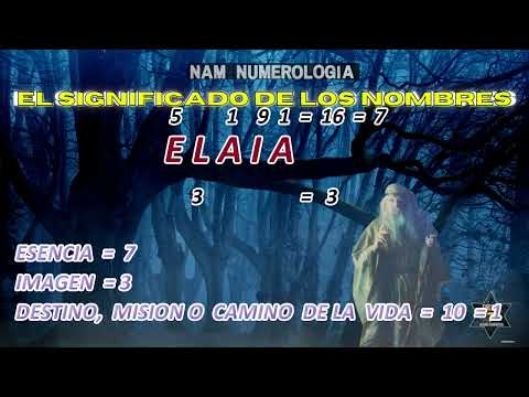 SIGNIFICADO DE LOS NOMBRES 477 - "ELAIA" - NAM NUMEROLOGÍA #numerologia #significadodetunombre