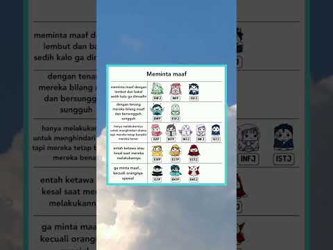 Meminta maaf | Tes kepribadian lewat bio mimin ~ #16personalities #mbti #16kepribadian #fypシ
