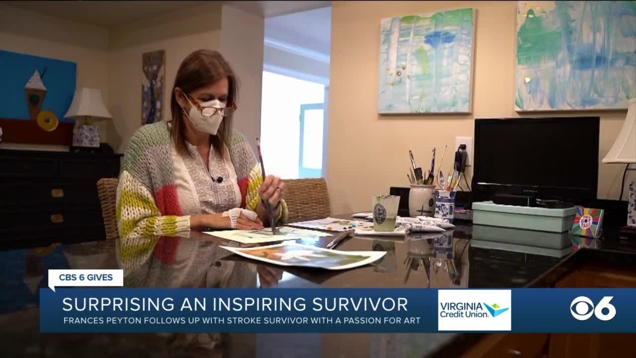 Frances suprises an inspiring stroke survivor with a passion for art