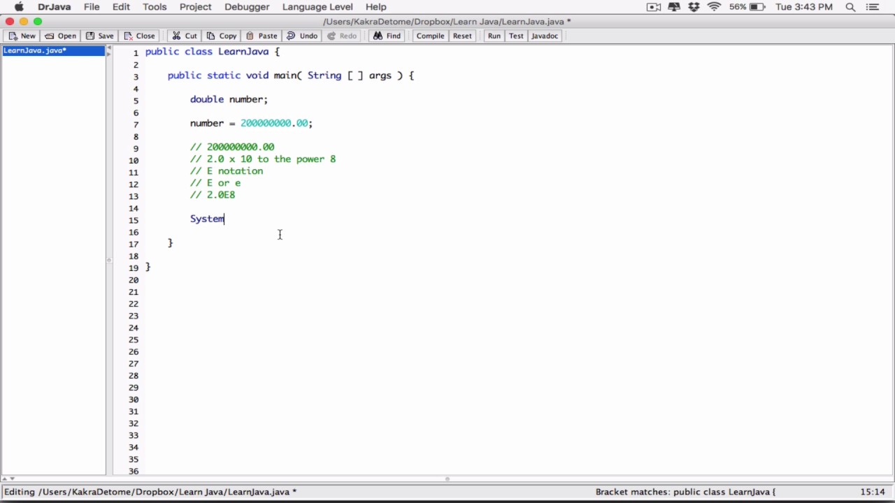 23. Floating point numbers in scientific notation - Learn Java
