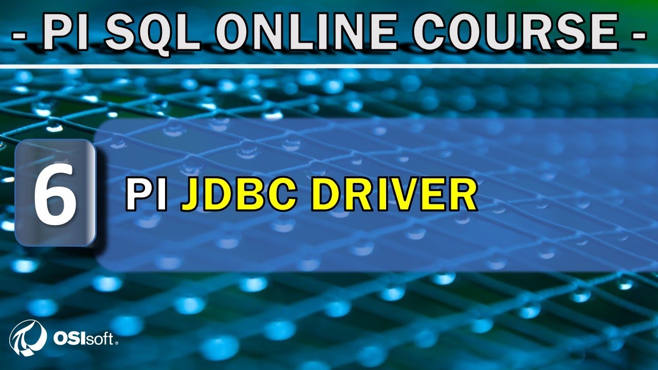 PI SQL - Install, configure and test PI JDBC Driver