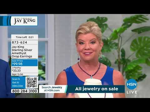 Jay King Gallery Collection Sterling Silver Amethyst Dro...