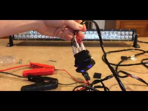 MICTUNING 2 Lead LED Light Bar Wiring Harness