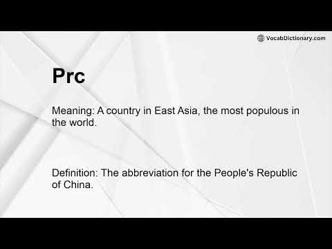Prc Meaning