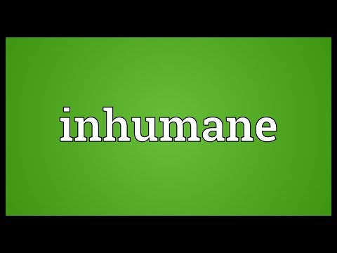 Inhumane Meaning