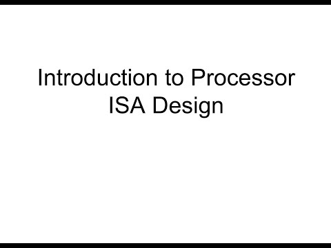 Processor ISA Design Part1