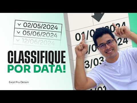 Como ordenar datas no Excel (diferentes meses e anos)