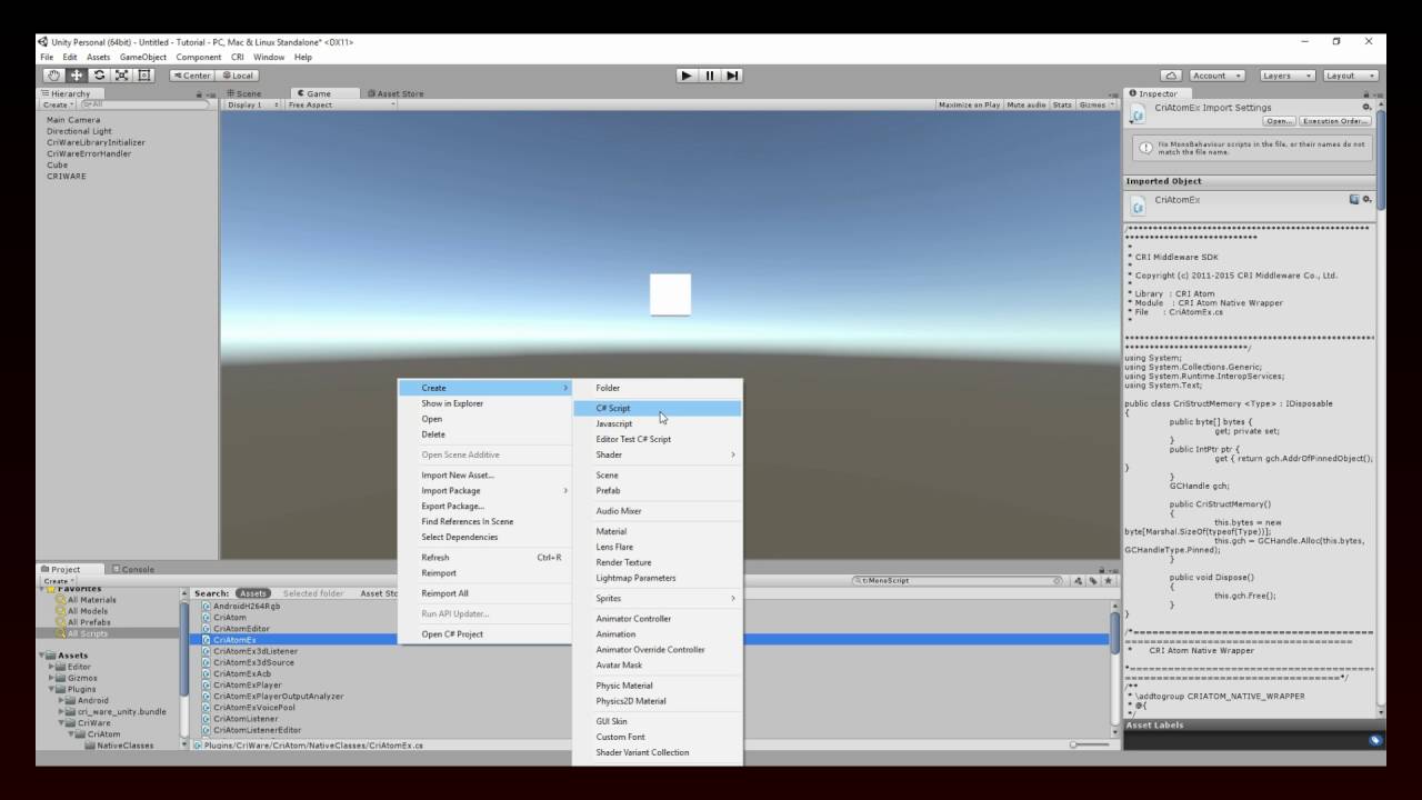 ADX2 Tutorial 16 - Advanced Integration with Unity