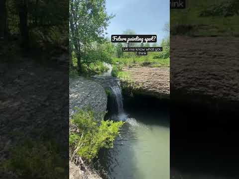 Natural Waterfall Along Lee’s Summit Hiking Trail #shorts