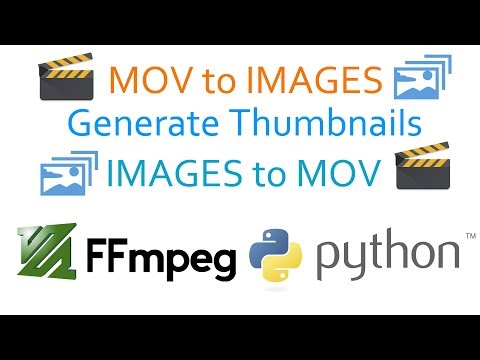 How to use FFMPEG with python for MOV to Image sequence and Generate Thumbnails