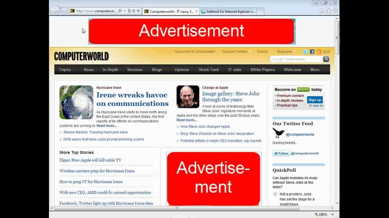 Simple Adblock for Internet Explorer