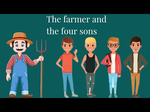 A Farmer And His Four Sons , Moral Story #englishstory #englishpractice