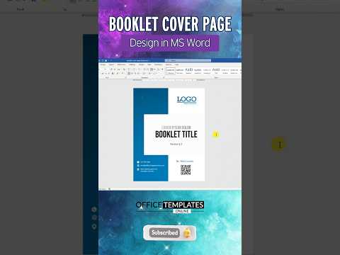 Designing a Stunning Cover Page for Booklets in MS Word!