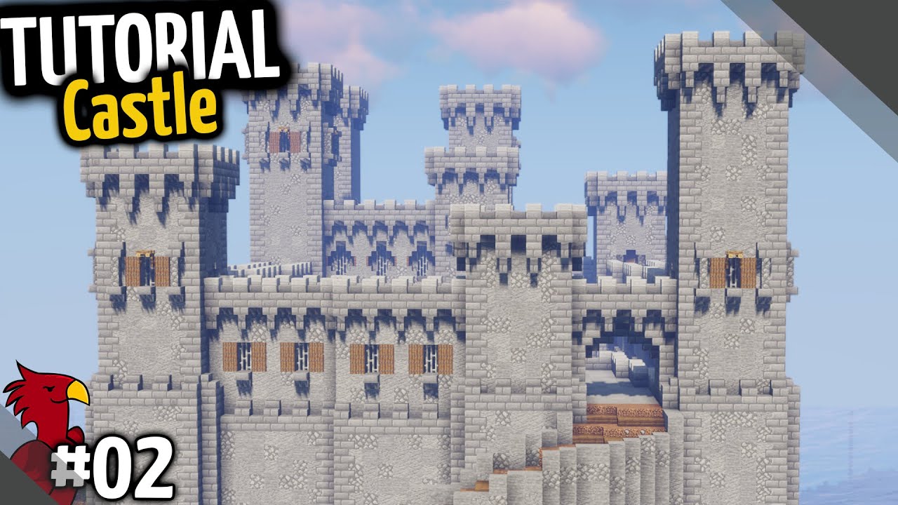 Minecraft: How to Make a Medieval Castle (TUTORIAL) Part #02 ...