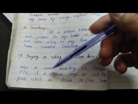 Crime Pertaining to properity Explained in Urdu
