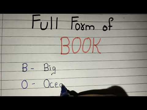 Full Form of Book / Abbreviation/ Book Full form in english