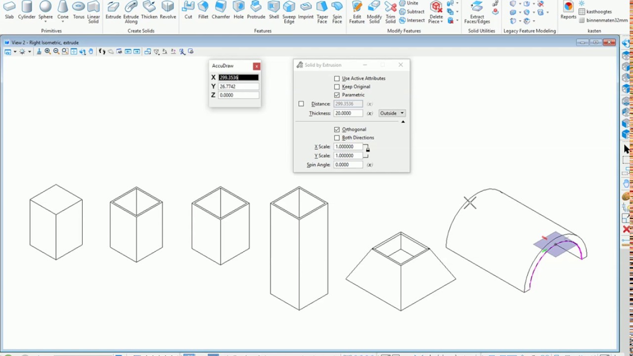 Basis 3D modelleren - Extrude