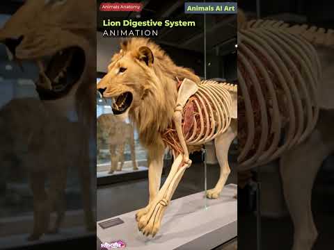 Lion Digestive System Animation | Animal Anatomy | Animals AI Art | 27