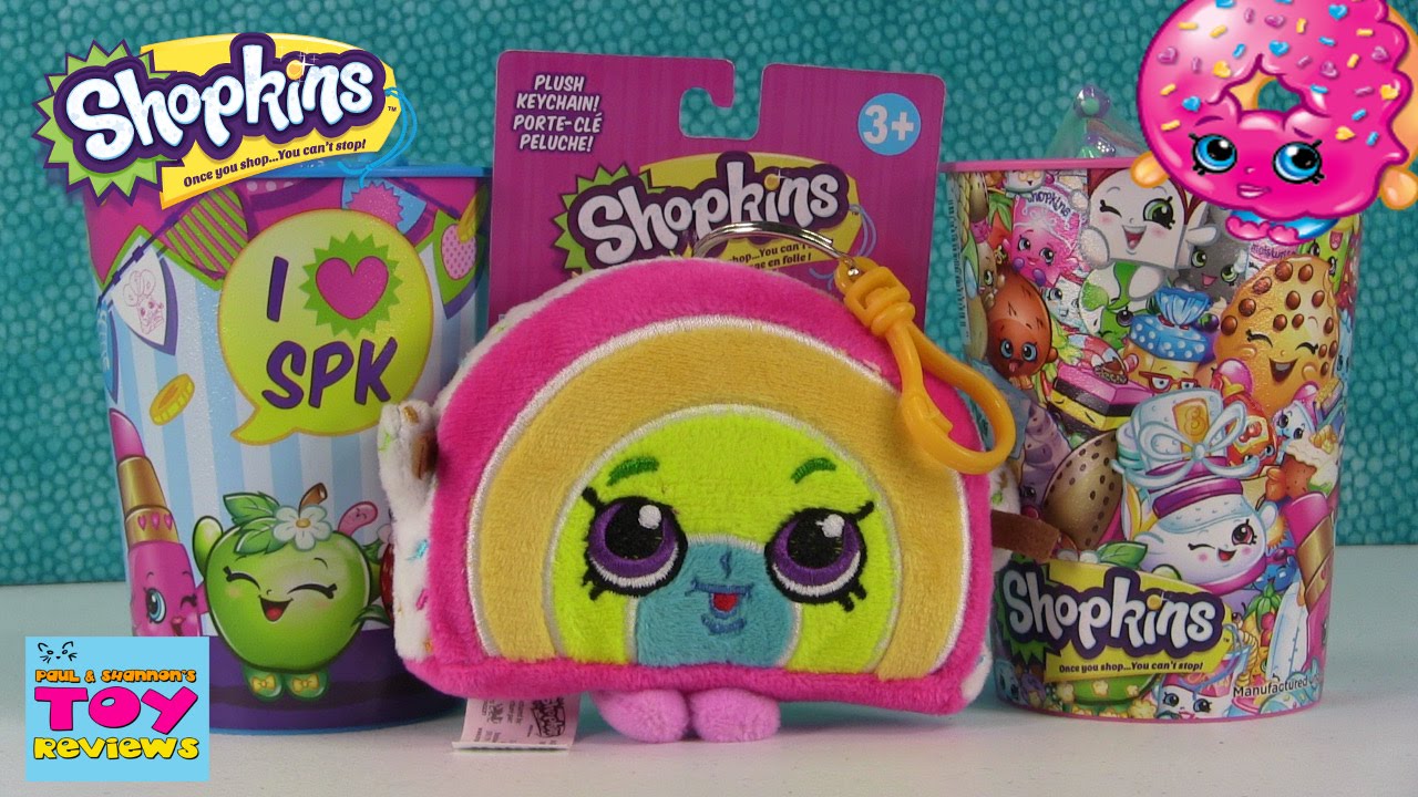 Shopkins Surprise Cups & New Plush Keychains Toy Unboxing | PSToyReviews