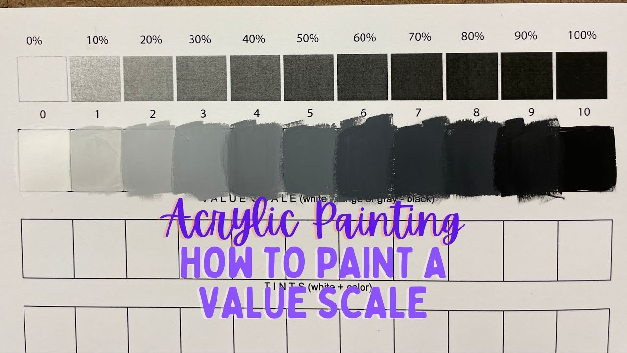 Acrylic Painting: Value Scales