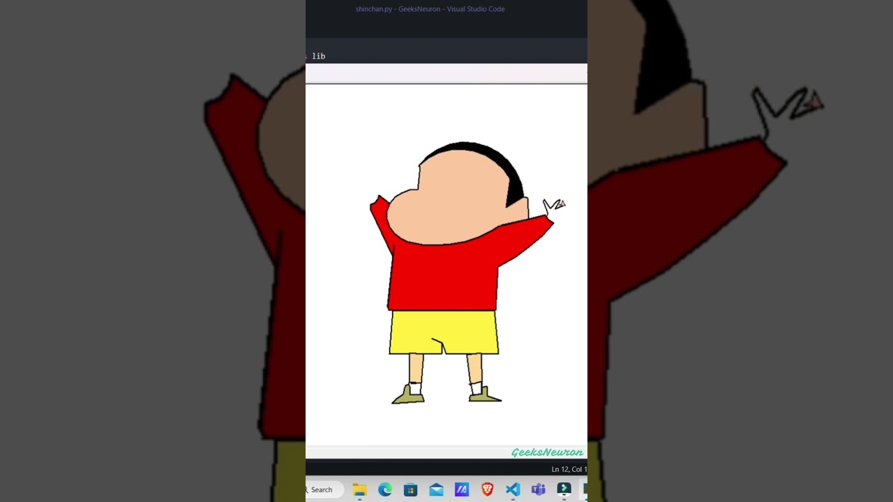Can you Believe I drew ShinChan with ONLY 12 lines of Python?!