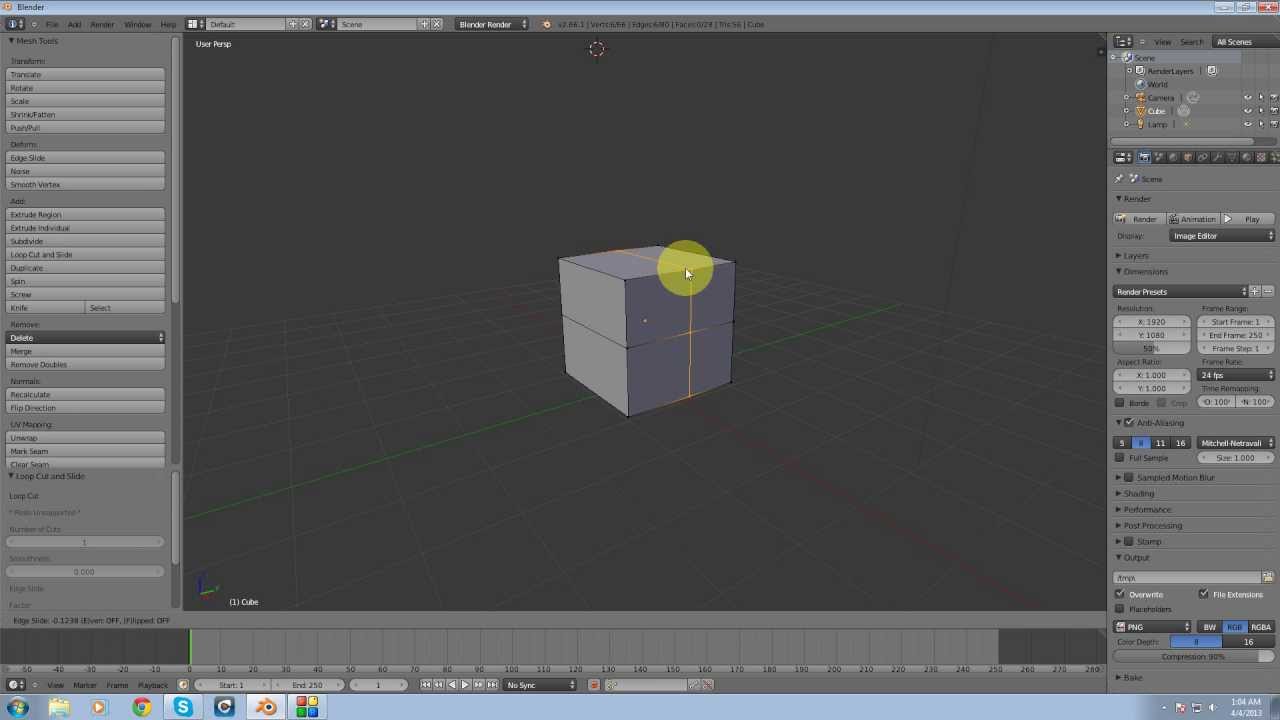 Blender Tutorial : Loop Cutting