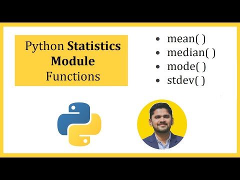 Python Statistics Module Functions - Coding Examples (mean, medium, mode, stdev) | Amit Thinks