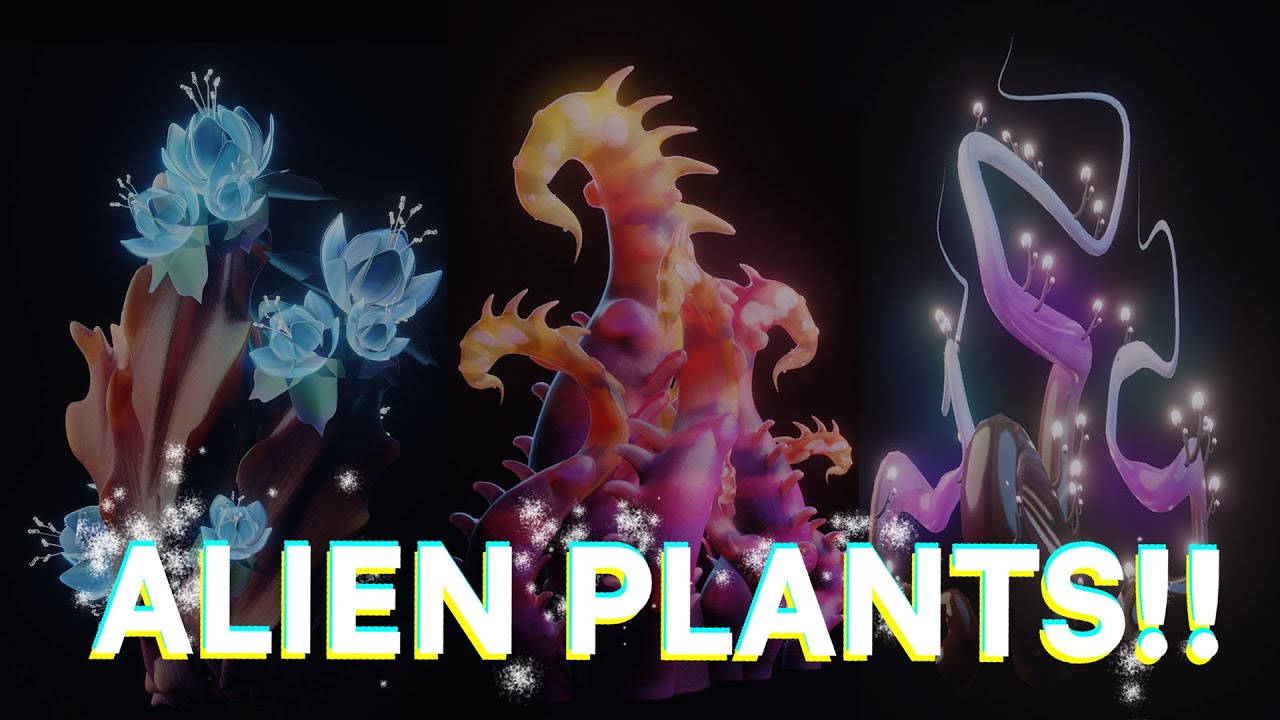 Alien Plants made in Blender