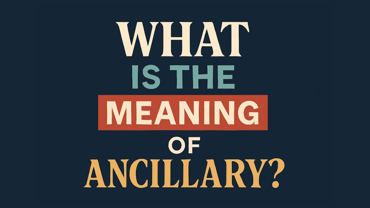 What is the meaning of Ancillary?