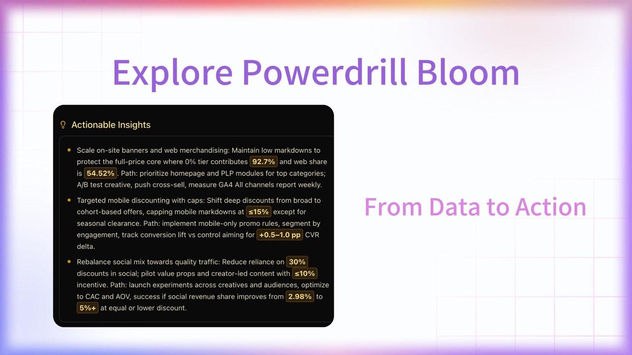 How to get insights from data analysis? Try Powerdrill Bloom, from data to action!