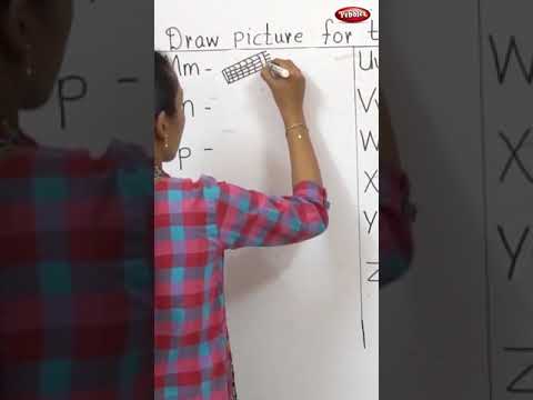 Learn Basic English | Draw Picture for the letters Part-5 "M,N,O" | Learn Alphabet