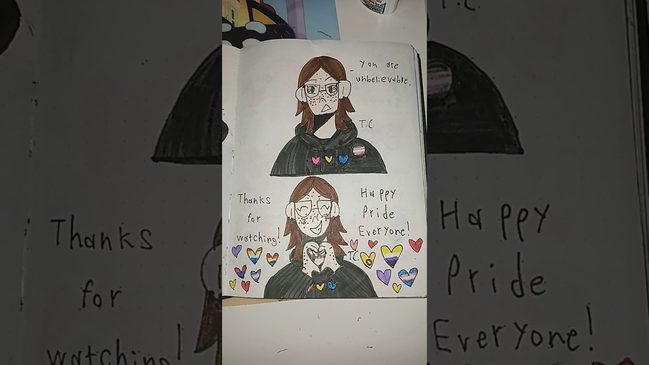 Happy Pride! ❤️🏳️‍🌈🏳️‍⚧️ #lgtbqia #artist #drawing #pridemonth #lgbtcommunity