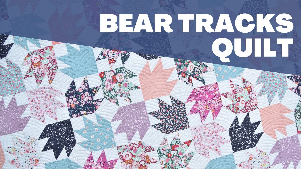 How To Make Bear Tracks - a beautiful fat quarter quilt with a modern twist on the bear paw block