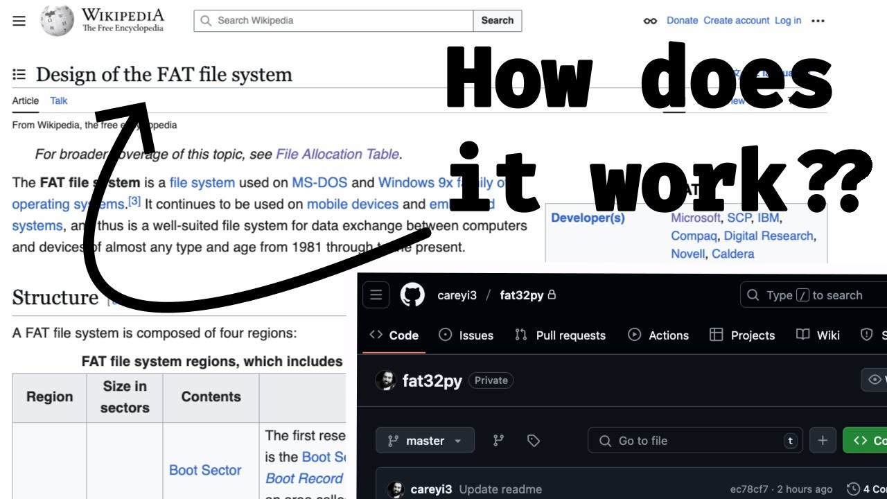How does the FAT32 file system work??